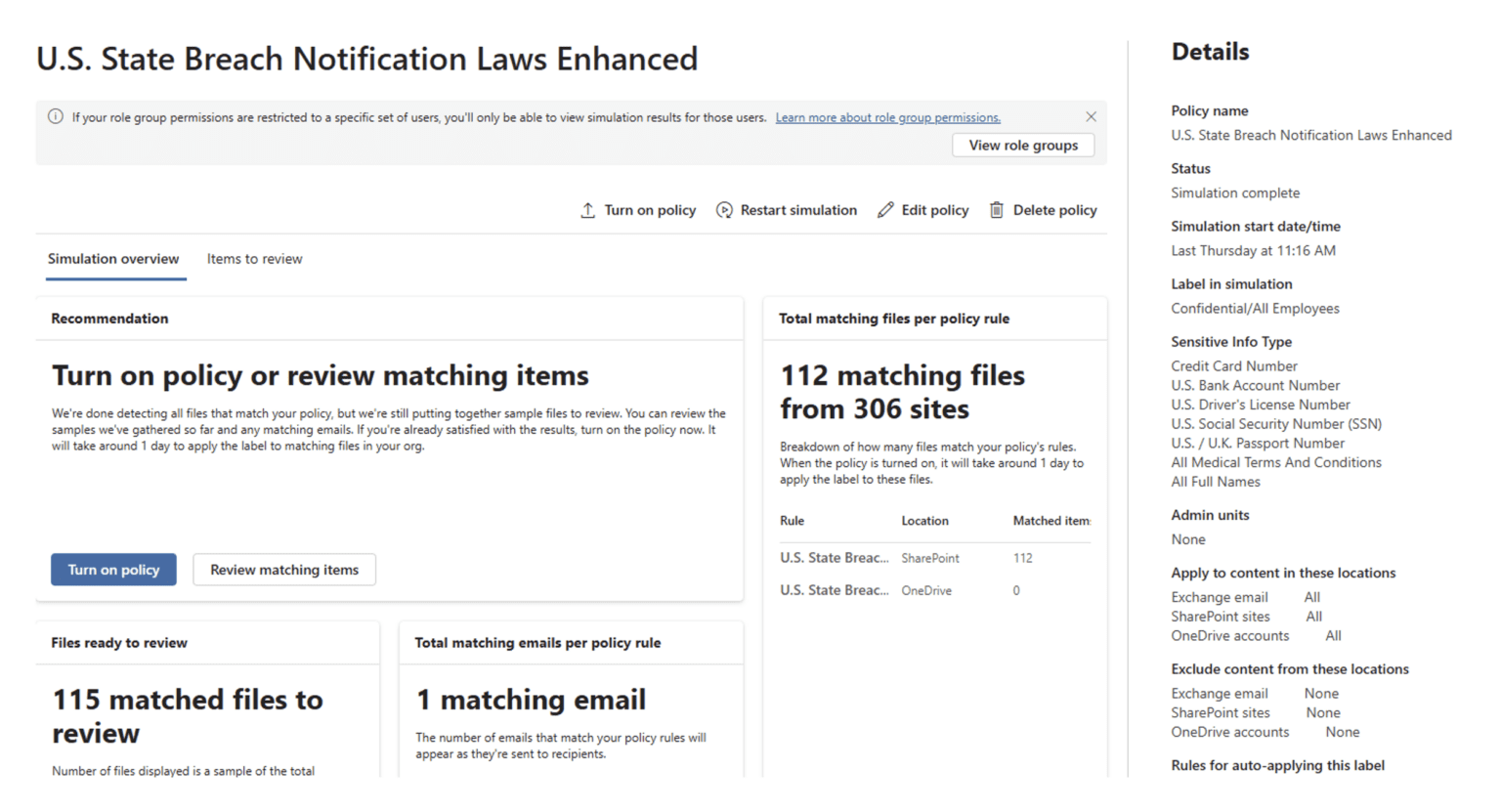 Purview Auto-Labeling Simulation Guide