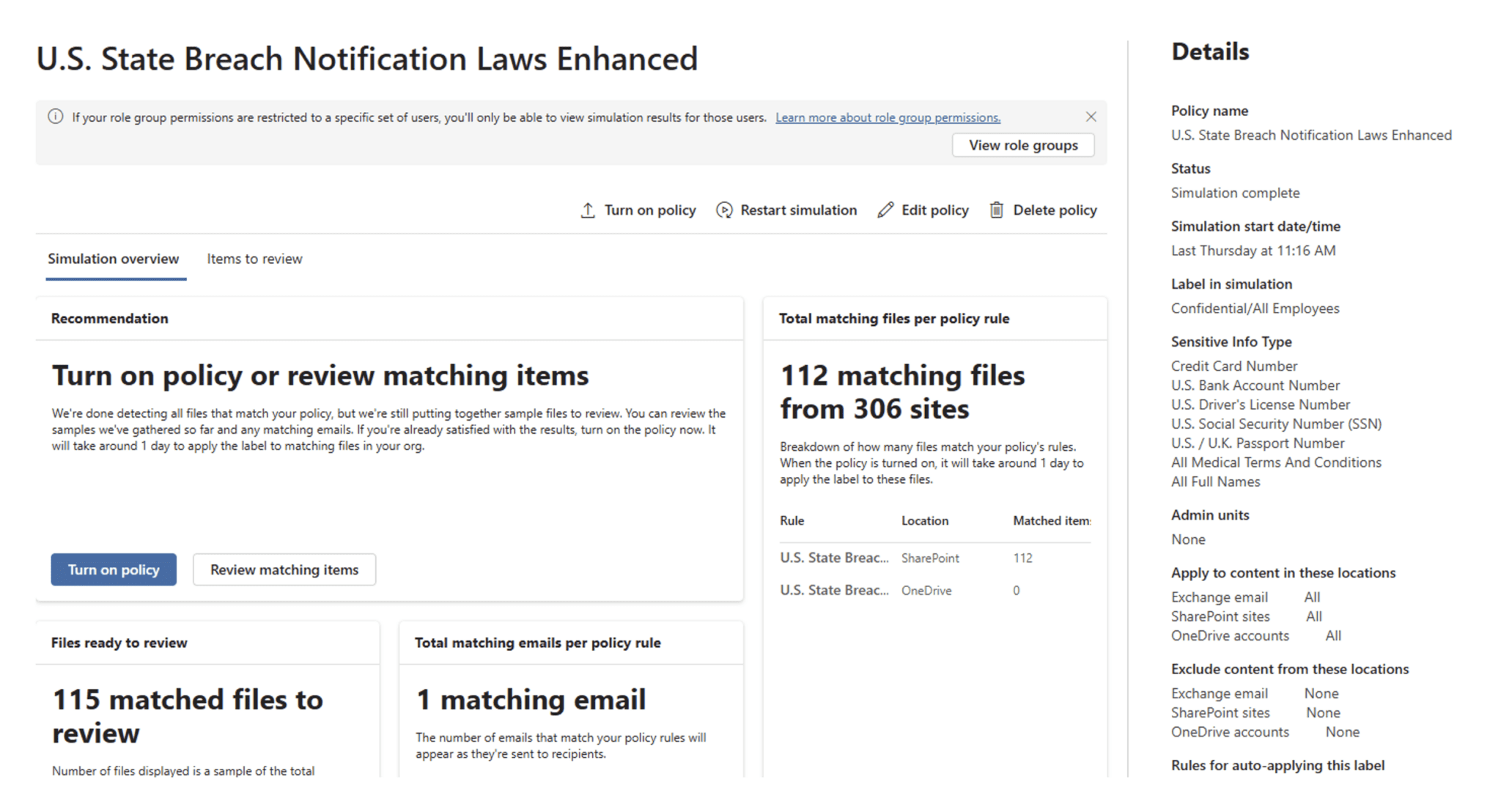 Purview Auto-Labeling Simulation Guide